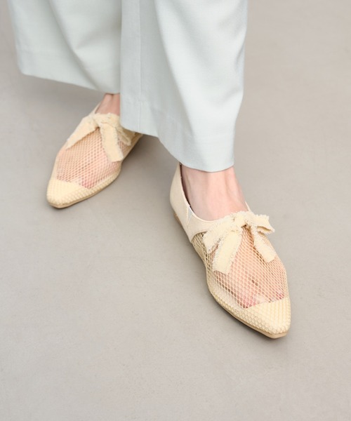 Launa lea スリッポン 「25春夏新作」メッシュリボンフラットシューズ(0603) レディース : ZOZOTOWN Yahoo!店 - 通販 - Yahoo!ショッピング