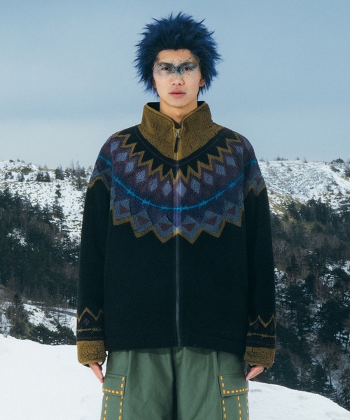 amok ブルゾン アウター HANDPAINT NORDIC BOA BLOUSON メンズ レディース : ZOZOTOWN Yahoo!店 - 通販 - Yahoo!ショッピング