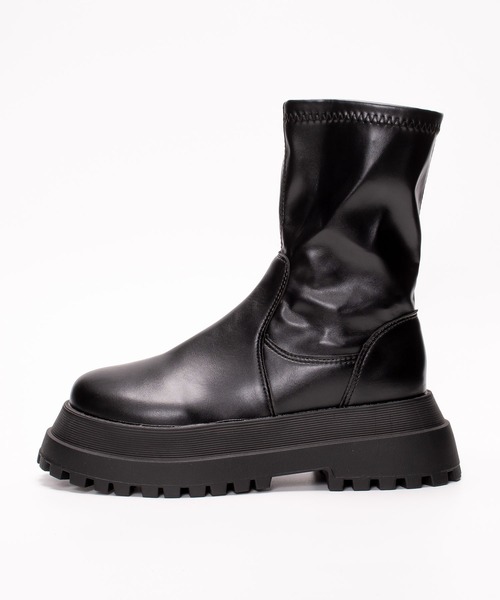 Yahoo!オークション - 「SVEC」 ショートブーツ 40 ブラック レディー...