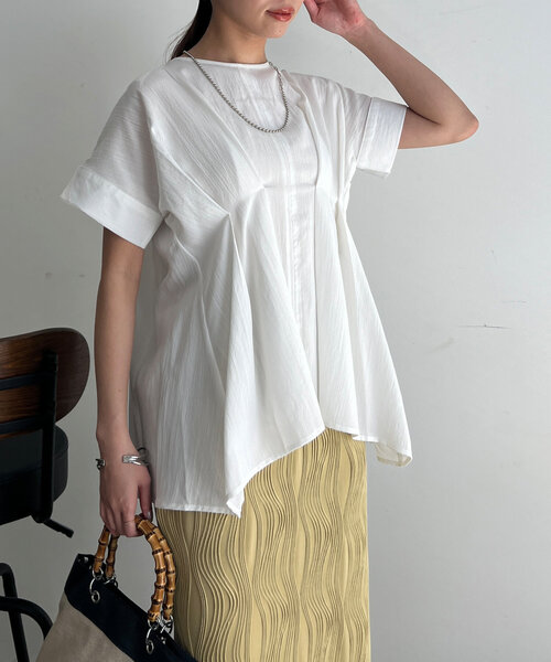 Chez toi 「Chez toi」 半袖ブラウス FREE サックスブルー レディース : ZOZOTOWN Yahoo!店 - 通販 ...