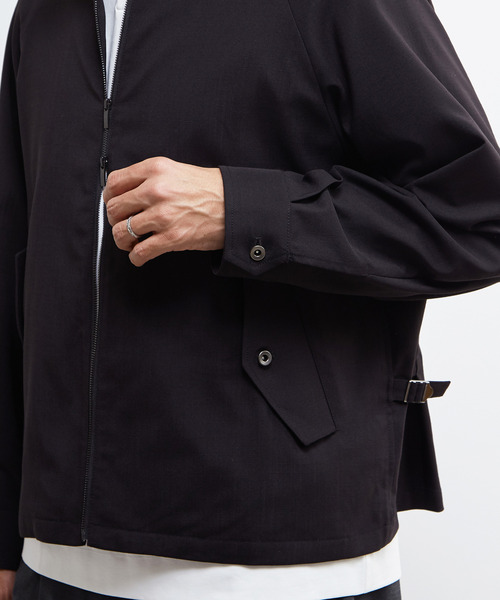 MEN'S MELROSE ブルゾン アウター テクスチャーリネンストレッチ