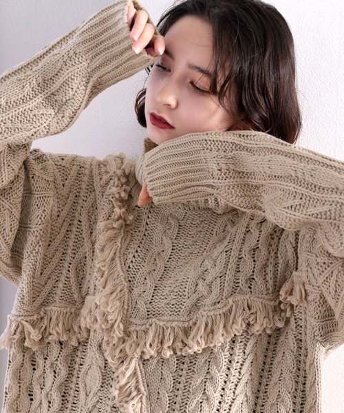 「classicalelf」 タートルネックニット X-LARGE モカ レディース : 89012048 : ZOZOTOWN Yahoo!店 - 通販 - Yahoo!ショッピング