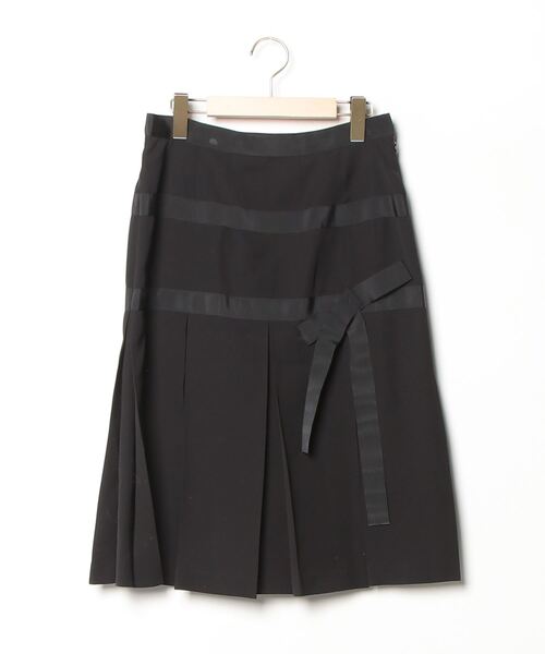 LANVIN COLLECTION 「LANVIN collection」 ボーダー柄スカート 40 ブラック レディース : ZOZOTOWN Yahoo!店 - 通販 - Yahoo!ショッピング