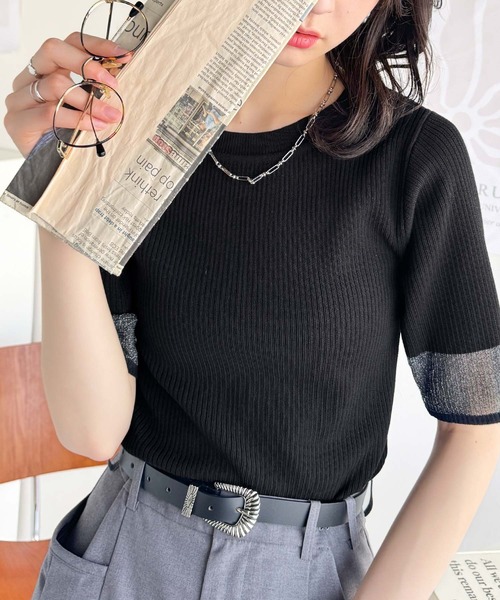 classicalelf 「classicalelf」 半袖ニット MEDIUM ブラック レディース : ZOZOTOWN Yahoo!店 - 通販 - Yahoo!ショッピング