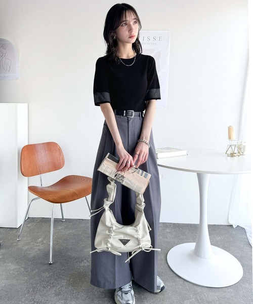 classicalelf 「classicalelf」 半袖ニット MEDIUM ブラック レディース : ZOZOTOWN Yahoo!店 - 通販 - Yahoo!ショッピング