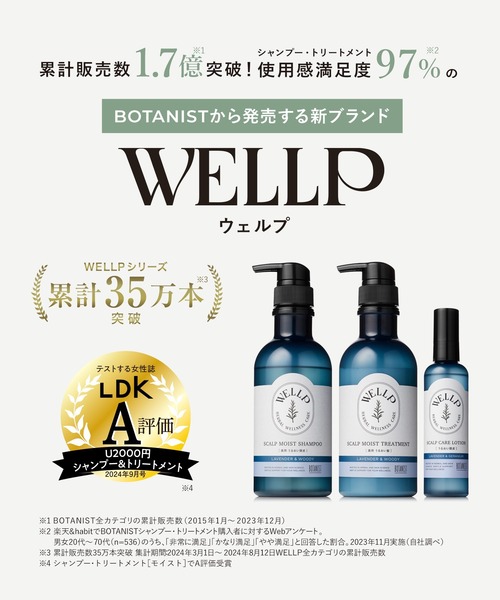 BOTANIST（ボタニスト） シャンプー WELLP ウェルプ 薬用スカルプケア シャンプー トリートメント 「医薬部外品」 ローション ...