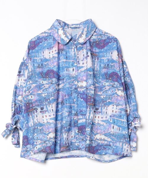sandy ブラウス シャツ 「sandy」建物プリント袖口リボンブラウス レディース : ZOZOTOWN Yahoo!店 - 通販 - Yahoo!ショッピング