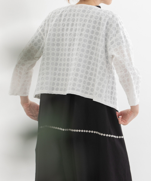 nop de nod ブラウス シャツ サークルエンブロイダリー2wayノーカラートップス レディース : ZOZOTOWN Yahoo!店 - 通販 - Yahoo!ショッピング