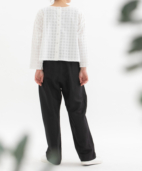 nop de nod（ノップドゥノッド） パンツ リネンレーヨンストレート