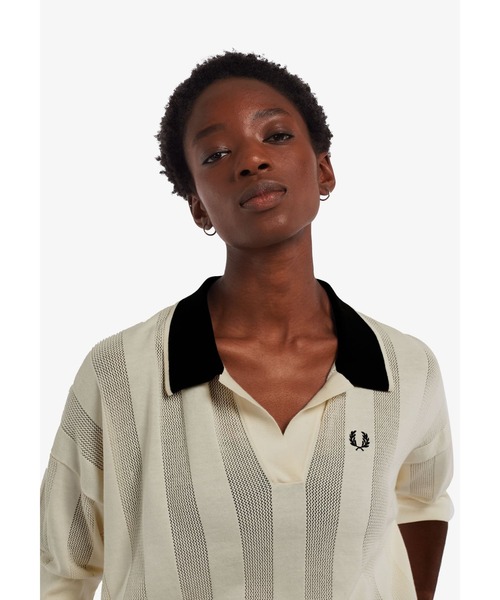 Yahoo!オークション - 「FRED PERRY」 半袖ニット 10 ベージュ レディ...