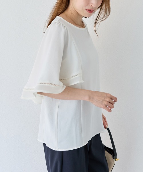 INCEDE ブラウス シャツ はしごレース フレアスリーブブラウス レディース : ZOZOTOWN Yahoo!店 - 通販 - Yahoo!ショッピング