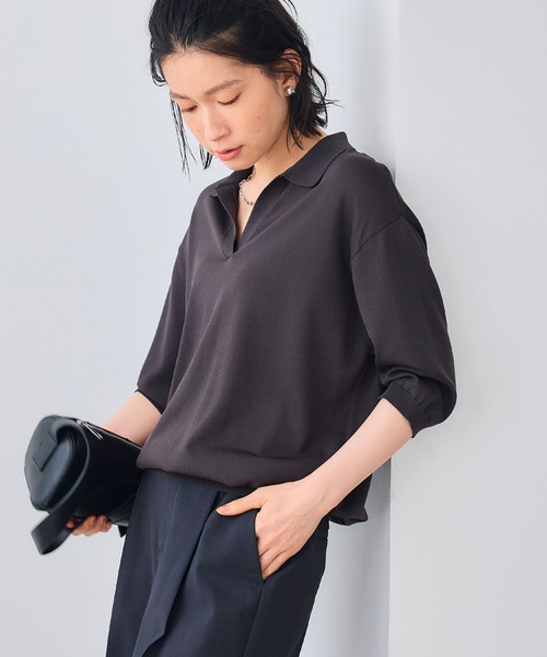 CROSS FUNCTION ニット セーター 「UV/洗える」サマ美え スキッパーニットプルオーバー「CROSS FUNCTION/クロスファンクション」 レディース : ZOZOTOWN ...