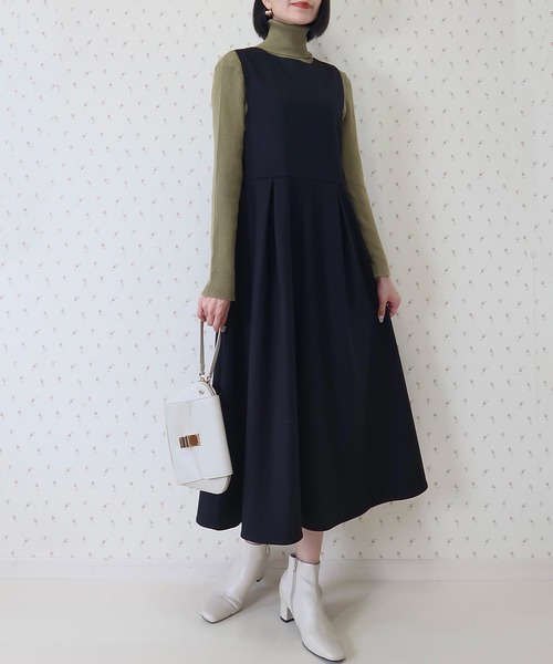 ワンピース ジャンパースカート 「INTERPLAY x MAYUKO」2 Way No-Sleeve Tuck Flare One-piece 20 : 86678068 ...