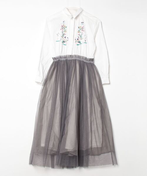 「Chesty」 刺繍ドッキングワンピース 1 ホワイト レディース : 88452069 : ZOZOTOWN Yahoo!店 - 通販 - Yahoo!ショッピング