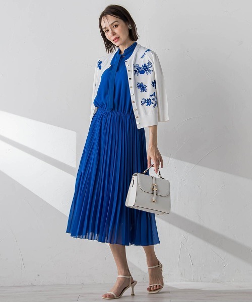 Viaggio Blu（ビアッジョブルー） ワンピース シルクライクシフォン