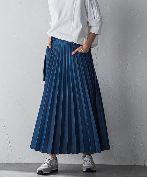 MAYSON GREY（メイソングレイ） スカート デニムMIXライトプリーツスカート : ZOZOTOWN Yahoo!店 - 通販 - Yahoo!ショッピング