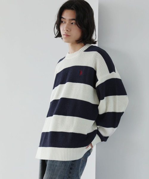 Yahoo!オークション - 「U.S. POLO ASSN.」 長袖ニット L グレー メン...