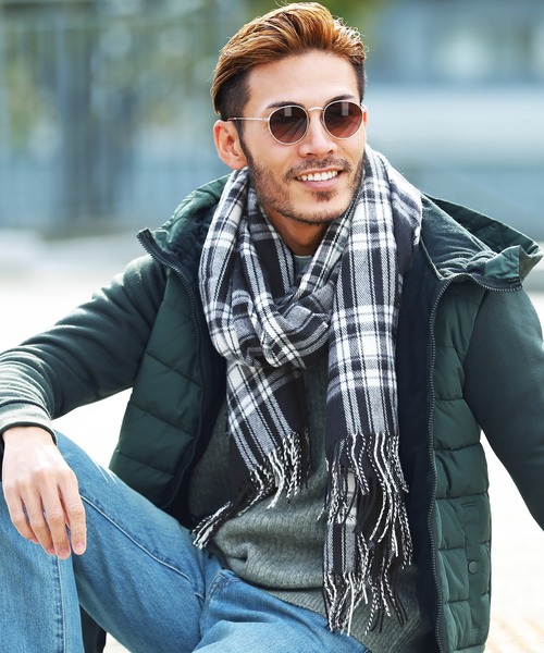 roshell マフラー 大判ストール チェックマフラー メンズ レディース : ZOZOTOWN Yahoo!店 - 通販 - Yahoo!ショッピング