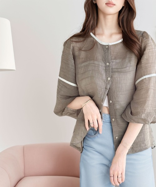 classicalelf シャツ ブラウス ぽわん袖のニュアンスブラウス！前後2wayランタンスリーブシアーブラウス レディース : ZOZOTOWN Yahoo!店 - 通販 - Yahoo ...