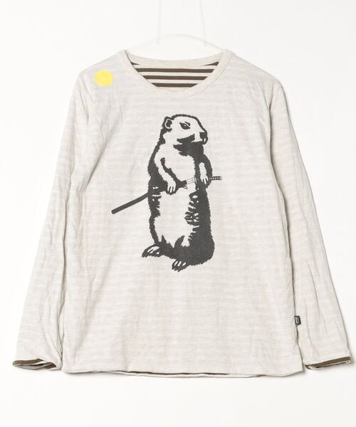 Design Tshirts Store graniph 「Design graniph」 長袖カットソー M グレー レディース ...