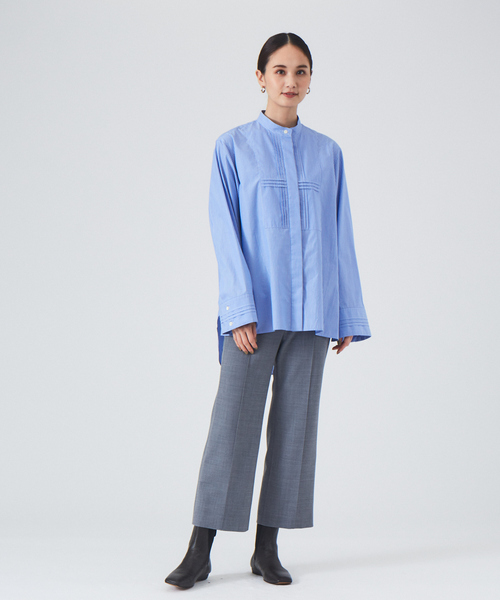 qualite（カリテ） パンツ ピンタックフレアパンツ レディース