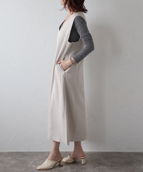 Yahoo!オークション - 「＆HALF」 「noa-ge」サロペットスカート FREE ...