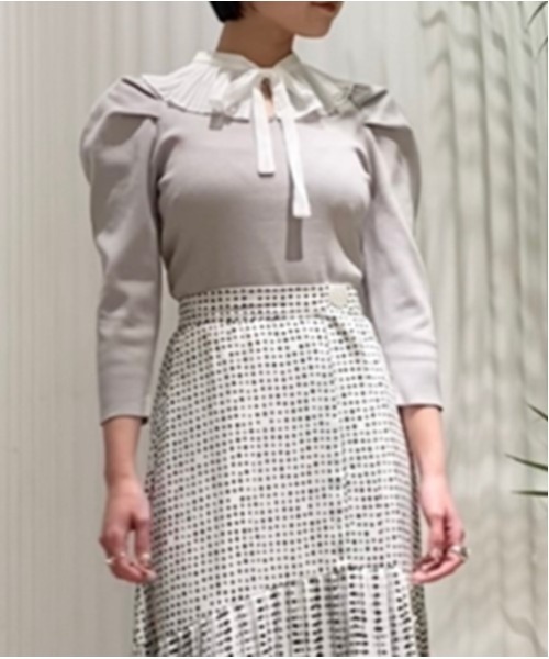 Yahoo!オークション - 「SNIDEL」 長袖ニット FREE ベージュ レディー...