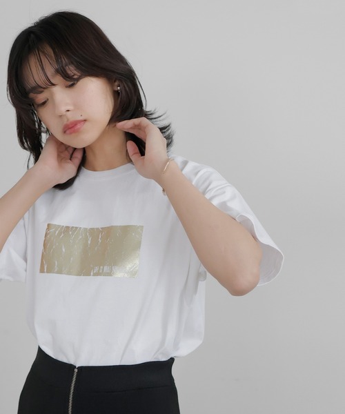 hellam 「hellam」 半袖Tシャツ FREE ホワイト×ゴールド レディース : ZOZOTOWN Yahoo!店 - 通販 - Yahoo!ショッピング