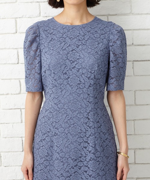 Yahoo!オークション - 「AIMER」 半袖ワンピース LARGE ブルー レディ...