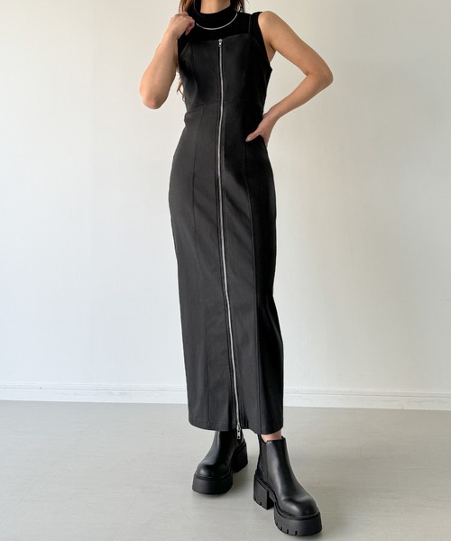 Yahoo!オークション - 「JUNOAH」 キャミソールワンピース LARGE チャ...