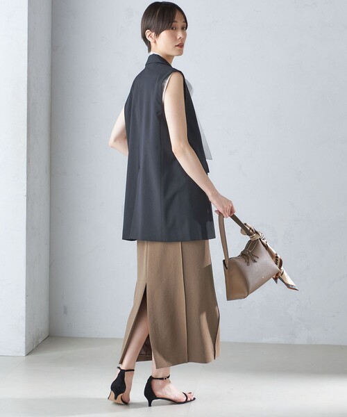 SHIPS（シップス） ベスト ジレ ウール混 ボックス テーラード ジレ