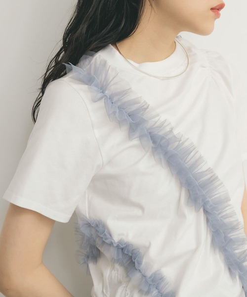 KBF tシャツ シャーリングフリルTEE レディース : ZOZOTOWN Yahoo!店 - 通販 - Yahoo!ショッピング