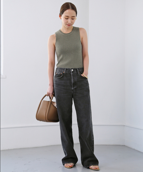 Yahoo!オークション - 「AGOLDE」 加工デニムパンツ 26 チャコールグレ...