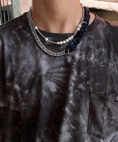WESTBOY（ウエストボーイ） ネックレス 「WB ORIGINALS」Combination Chain Necklace(50cm ...