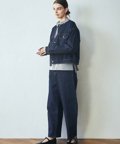 LE SOUK HOLIDAY デニムジャケット gジャン 「2025年春夏」ノーカラーデニムジャケット レディース : ZOZOTOWN Yahoo!店 - 通販 - Yahoo!ショッピング