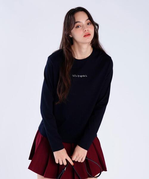 To b. by agnes tシャツ ニューロゴエンブロイダリーロングティーシャツ レディース : ZOZOTOWN Yahoo!店 - 通販 - Yahoo!ショッピング