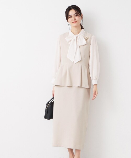 Dessin（デッサン） ワンピース 「入卒/セレモニー/洗える」ペプラムジャンパースカート : ZOZOTOWN Yahoo!店 - 通販 - Yahoo!ショッピング