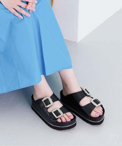 enchanted 「enchanted」 フラットサンダル L ブラック レディース : ZOZOTOWN Yahoo!店 - 通販 - Yahoo!ショッピング