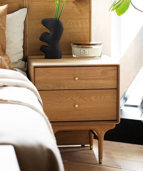 TIMELESS COMFORT 家具 JULIE（ジュリー）BED SIDE TABLE WHITE OAK : ZOZOTOWN Yahoo!店 - 通販 - Yahoo!ショッピング