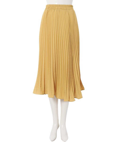 Yahoo!オークション - 「Edit Sheen」 プリーツスカート M イエロー レ...