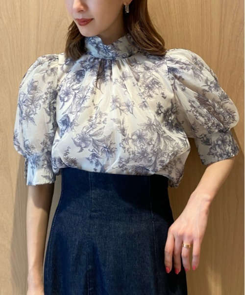 Yahoo!オークション - 「SNIDEL」 半袖ブラウス ONE SIZE ホワイト レ...