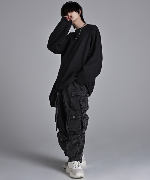 Yahoo!オークション - 「ADRER」 カーゴパンツ LARGE ブラック メンズ