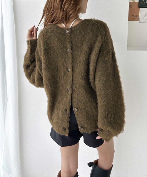 Java ニット セーター 「Javaジャバコラボ」大人ふんわり。冬に大活躍!3way貴族式起毛 クルーネック オーバーサイズ カーディガン レディース : ZOZOTOWN Yahoo!店 ...