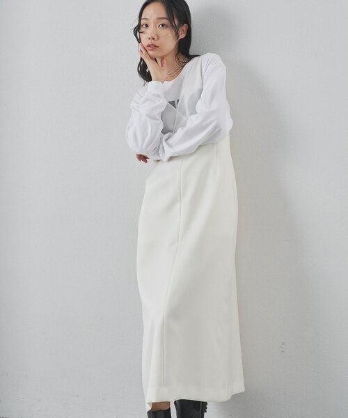 Whim Gazette（ウィム ガゼット） ワンピース ダブルサテンワンピース