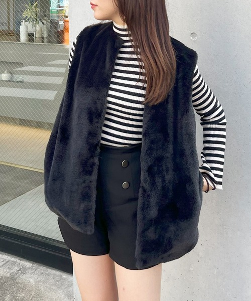 ベスト fake fur vest :75944095:ZOZOTOWN Yahoo!店 - 通販 - Yahoo!ショッピング