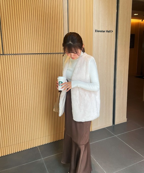 ベスト fake fur vest :75944095:ZOZOTOWN Yahoo!店 - 通販 - Yahoo!ショッピング