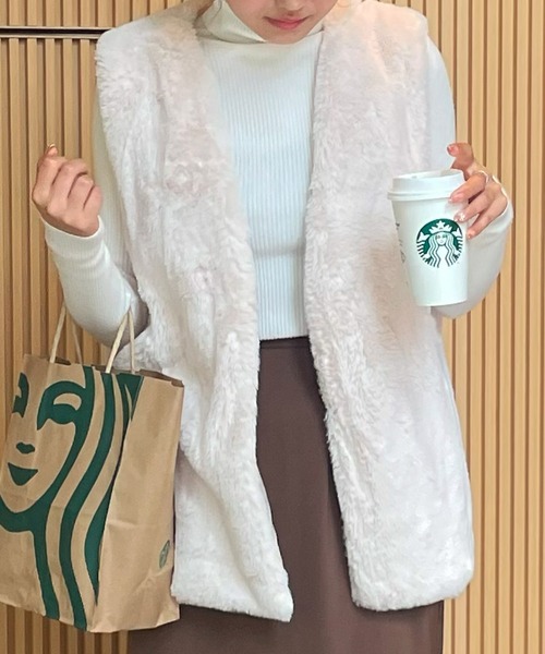 ベスト fake fur vest :75944095:ZOZOTOWN Yahoo!店 - 通販 - Yahoo!ショッピング