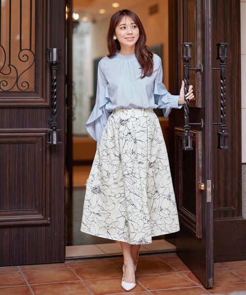 Yahoo!オークション - 「alotta」 フレアスカート M ホワイト レディー...