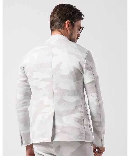 wjk ジャケット テーラードジャケット 「LEON×B'2nd×wjk」function knit jacket(original camo ...