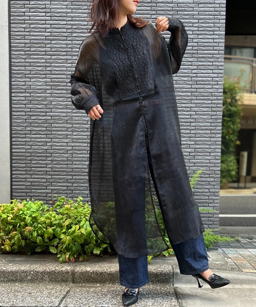 SETUP7 ワンピース 「SETUP7」シアーシャイニーシャツワンピース trc : ZOZOTOWN Yahoo!店 - 通販 - Yahoo!ショッピング